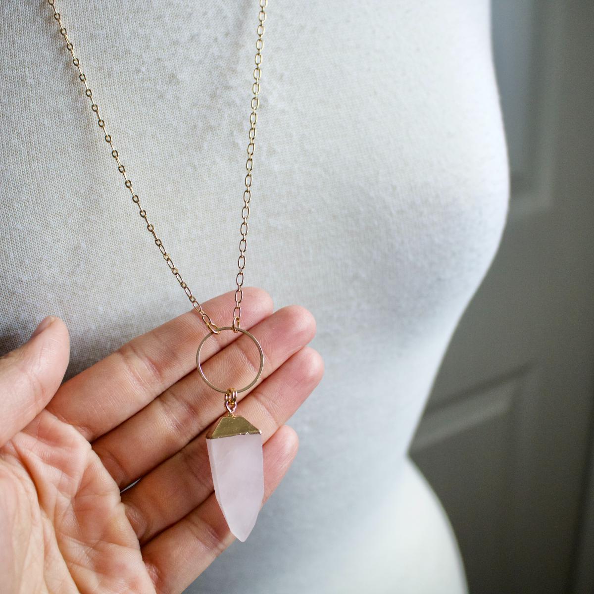 Jessa Rose Quartz Necklace